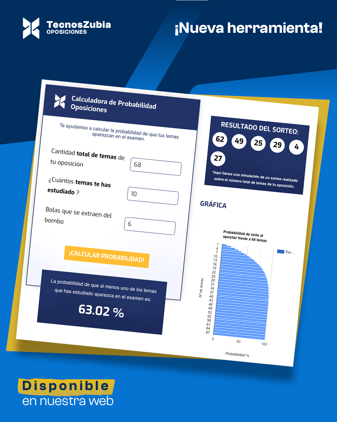 ¡Nueva herramienta! Te ayudamos a que calcules la probabilidad de que ...